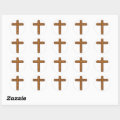 Wooden Cross Sticker | Zazzle