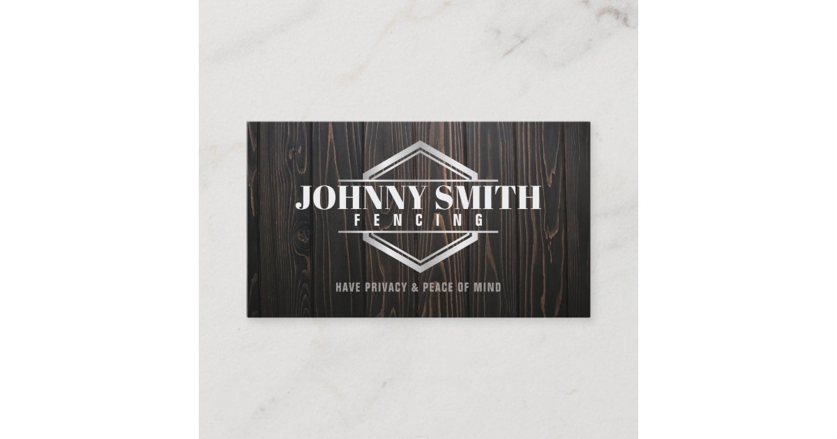Wooden Fence Slogans Business Cards | Zazzle
