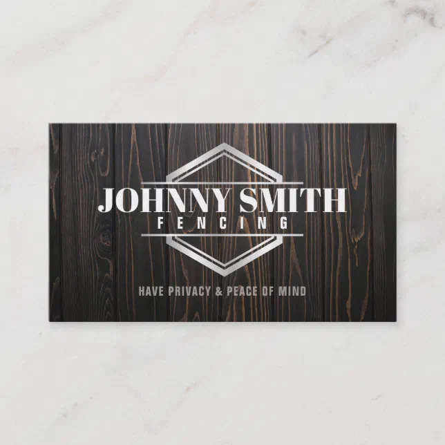 Wooden Fence Slogans Business Cards | Zazzle