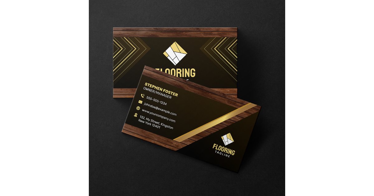 Wooden Flooring Tiling Services Floor Installation Business Card | Zazzle