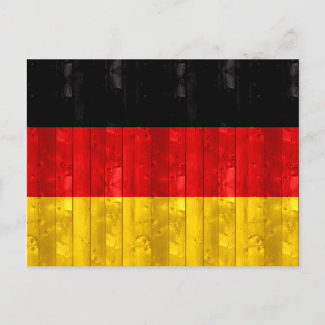 Wooden German Flag Postcard | Zazzle