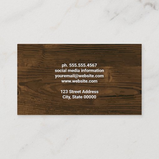 Wooden Grain | Carpentry Power Tools Business Card | Zazzle