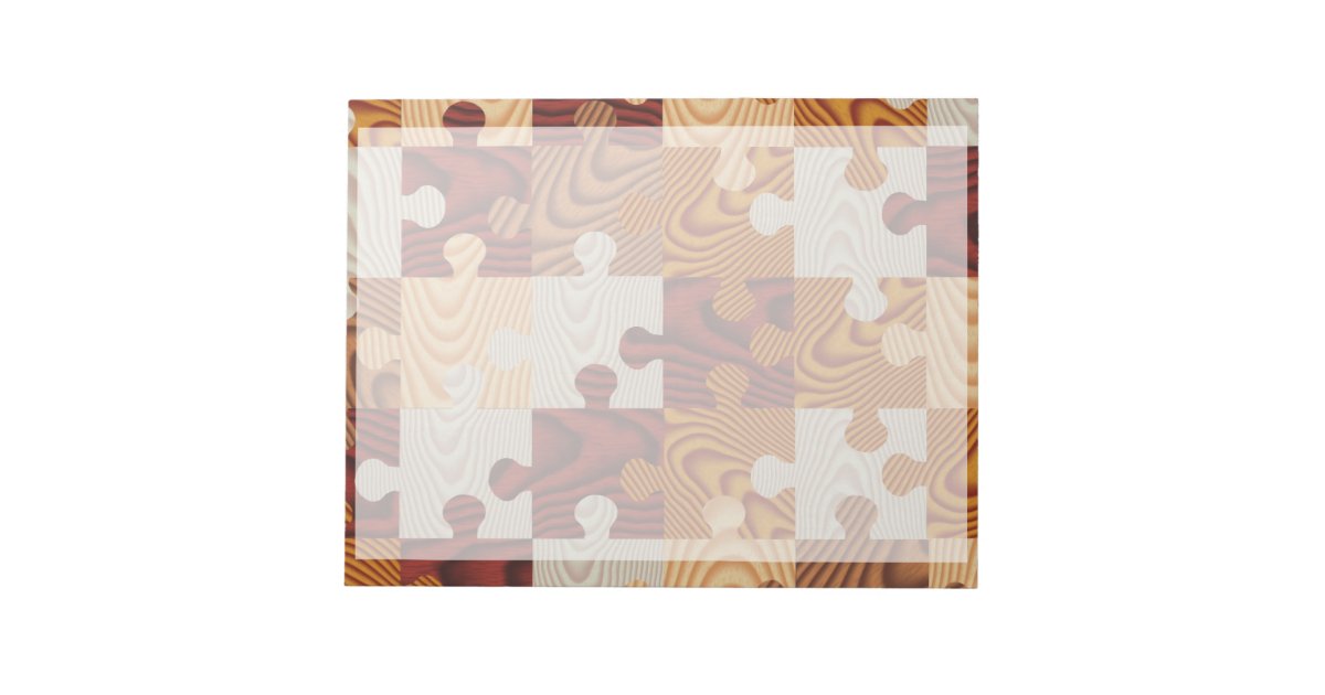 Wooden jigsaw puzzle notepad | Zazzle