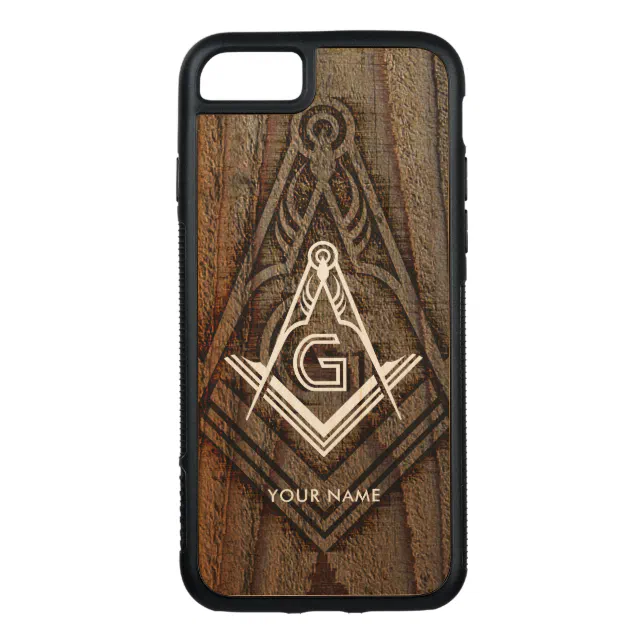 Wooden Masonic Phone Case | Freemason Gift Ideas | Zazzle