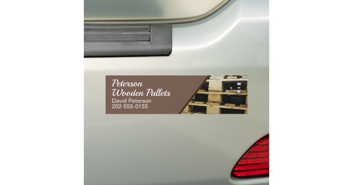 Wooden Pallet Business Bumper Sticker | Zazzle