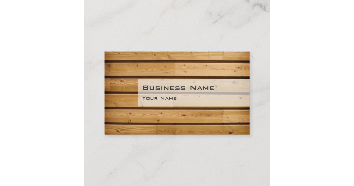 Wooden Plank Business Card Template | Zazzle