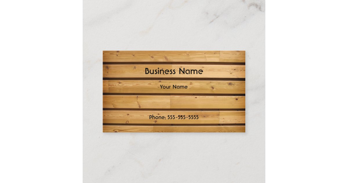 Wooden Plank Business Card Template | Zazzle