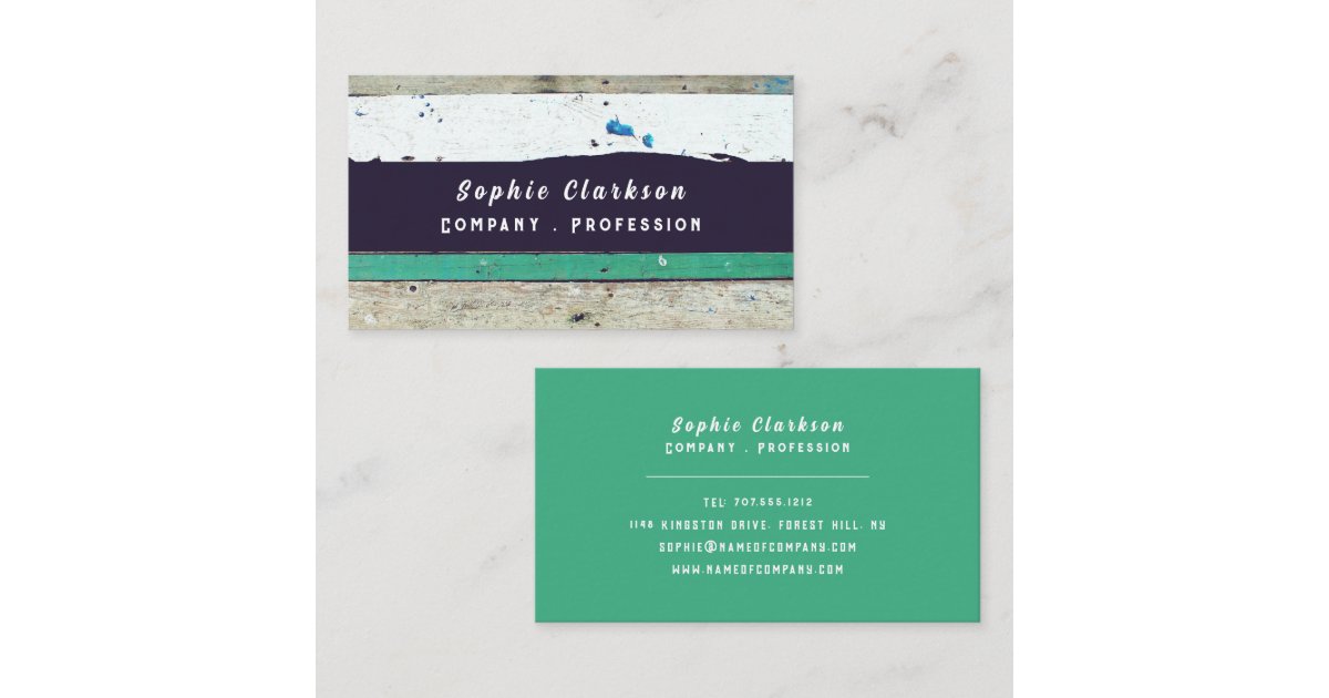 Wooden Plank Effect, Rustic Business Card | Zazzle