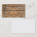 Wooden Planks Business Card | Zazzle
