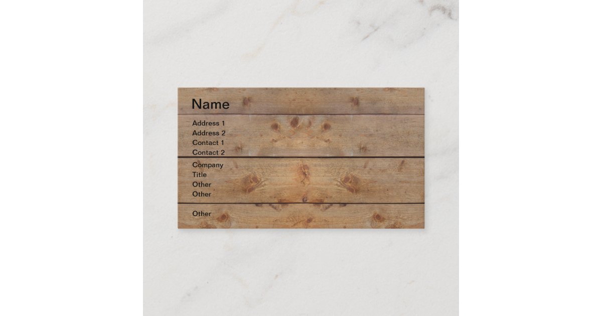 Wooden Planks Business Card | Zazzle