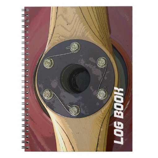 Wooden Propeller Flight Log Book | Zazzle