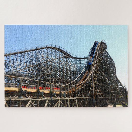 Wooden Roller Coaster Jigsaw Puzzle | Zazzle.com