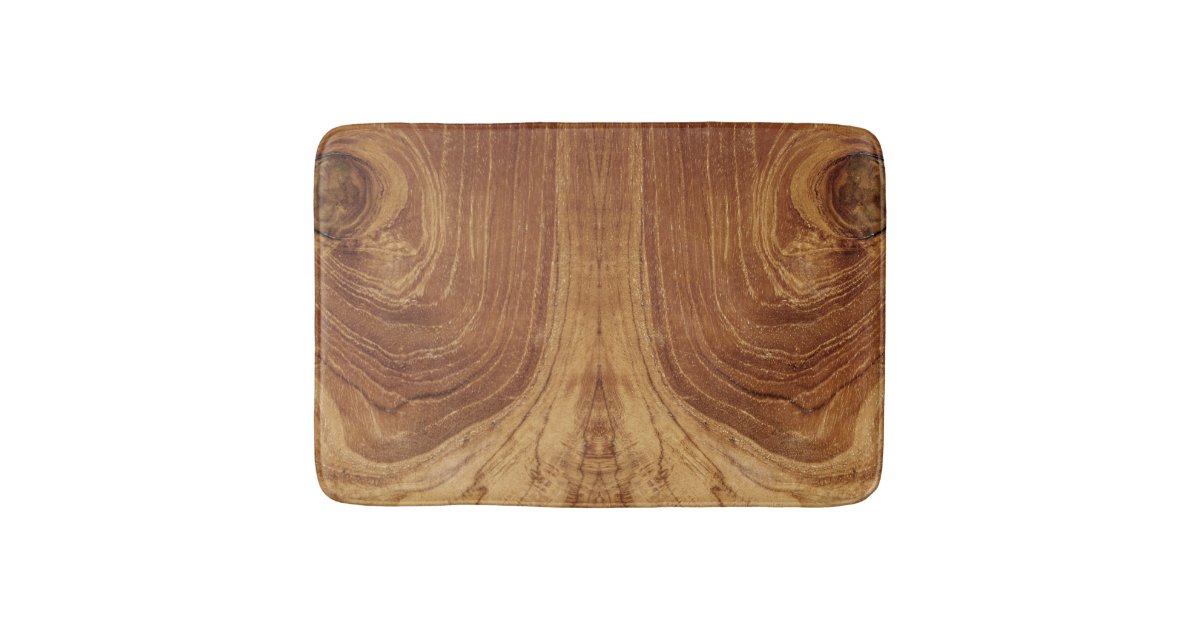Wooden Rustic Teak Wood Texture Wood Grain Photo Bath Mat | Zazzle