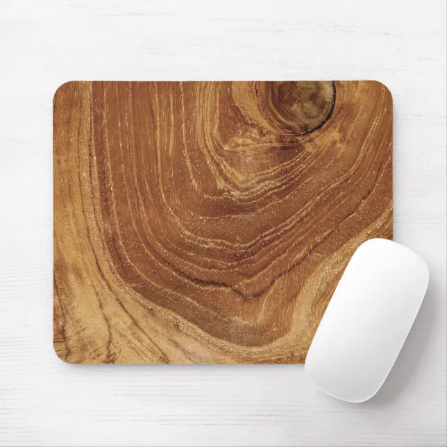 Wooden Rustic Teak Wood Texture Wood Grain Photo Mouse Pad | Zazzle