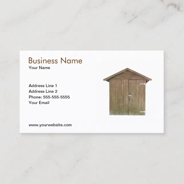 Wooden Shed Business Card | Zazzle