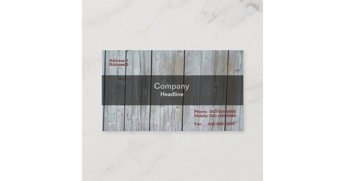 Wooden Siding Business Card | Zazzle