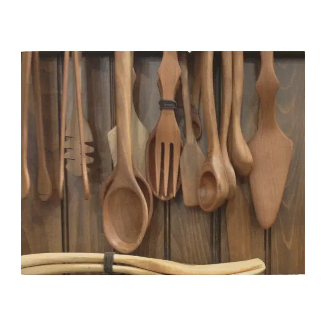 Wooden Spoon Display Wood Wall Art | Zazzle