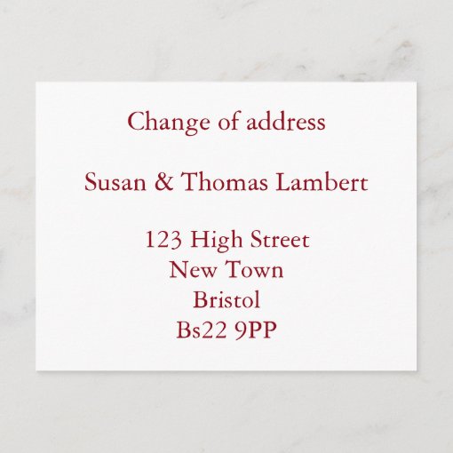 Wooden stylish Change of address Announcement Postcard | Zazzle