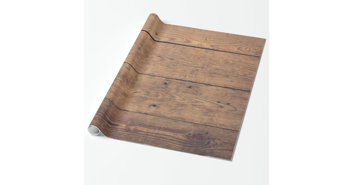Wooden texture wrapping paper | Zazzle