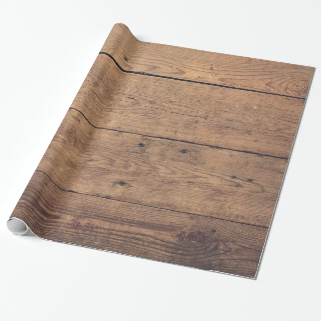 Wooden texture wrapping paper | Zazzle