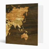 Wooden World Map 3 Ring Binder | Zazzle
