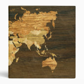 Wooden World Map 3 Ring Binder | Zazzle