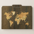 Wooden World Map File Folder | Zazzle