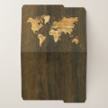 Wooden World Map File Folder | Zazzle