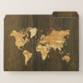 Wooden World Map File Folder | Zazzle