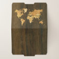 Wooden World Map File Folder | Zazzle