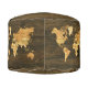 Wooden World Map Pouf | Zazzle