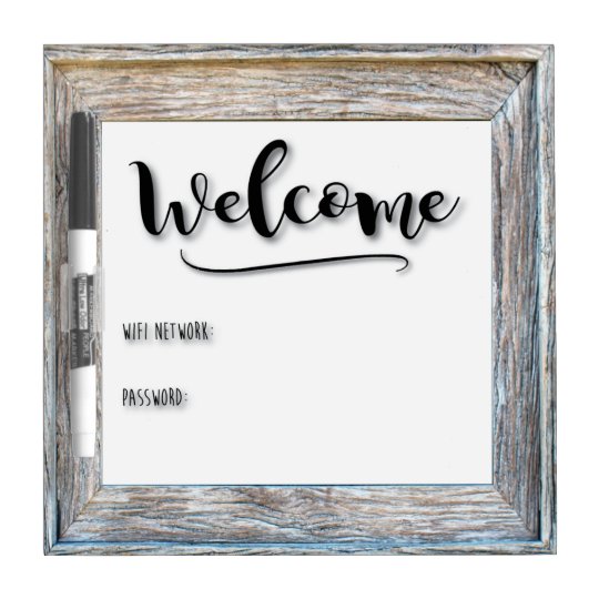 Woodframe wifi password board | Zazzle.com