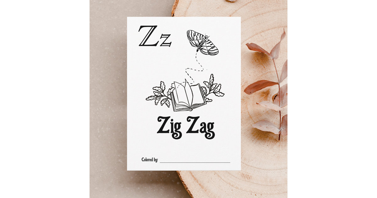 Woodland Animals ABC Coloring Baby Shower Activity Postcard | Zazzle