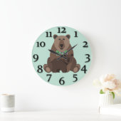 Woodland Animals And Babies Large Clock | Zazzle
