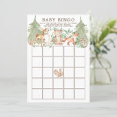 Woodland Animals BINGO Baby Shower Game Invitation | Zazzle