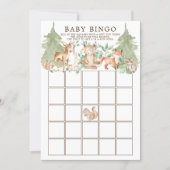 Woodland Animals BINGO Baby Shower Game Invitation | Zazzle