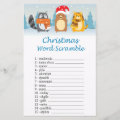Woodland animals christmas word scramble game | Zazzle