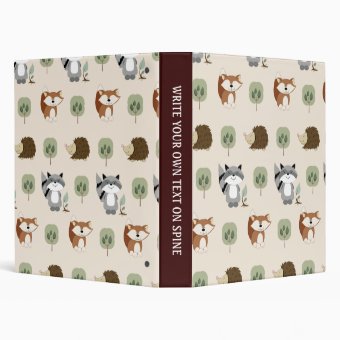 Woodland Animals Custom Avery Binder | Zazzle