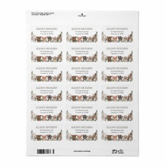Woodland animals forest friends greenery label | Zazzle
