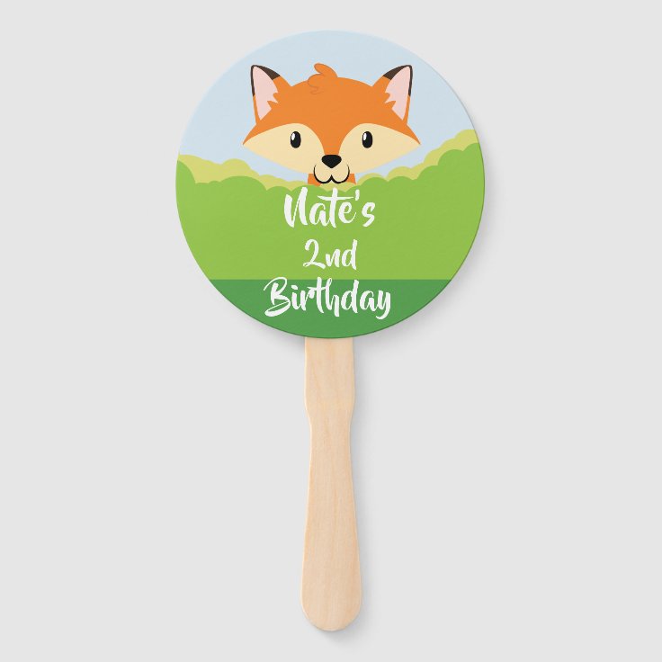 Woodland Animals Fox Hand Fan | Zazzle