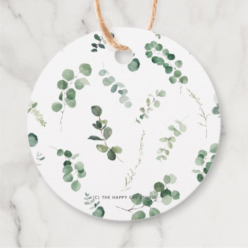 Woodland Animals Greenery Birthday Baby Shower Favor Tags | Zazzle