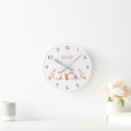 Woodland Animals Kids Nursery Wall Clock | Zazzle