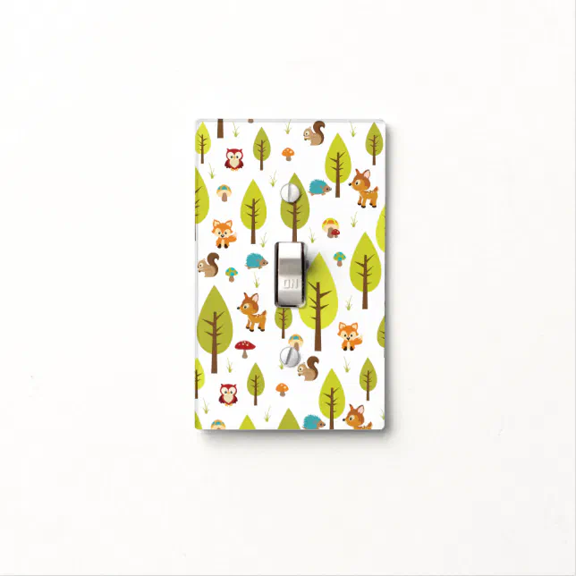 Woodland Animals Light Switch Cover | Zazzle