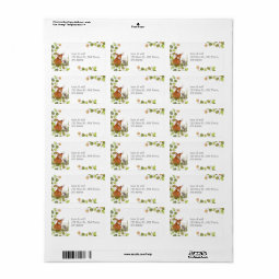 Woodland Animals Return Address Label | Zazzle