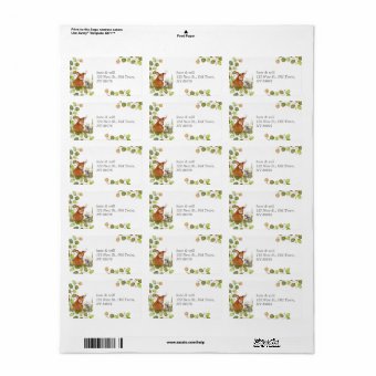 Woodland Animals Return Address Label | Zazzle