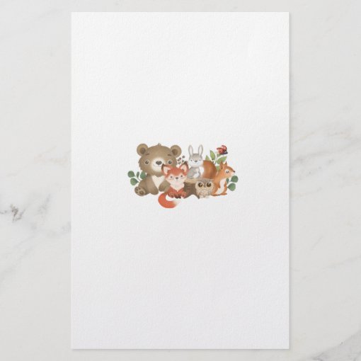 Woodland animals Shower How well do you know game Flyer | Zazzle