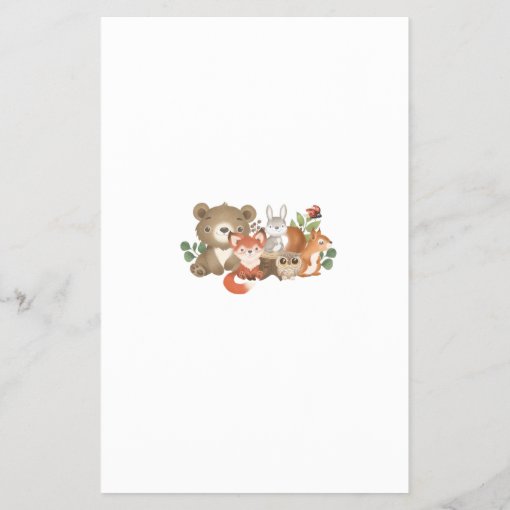 Woodland animals Shower How well do you know game Flyer | Zazzle