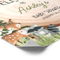 Woodland Animals Wood Slice Welcome Poster | Zazzle