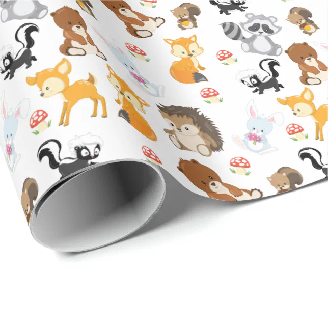 Woodland Animals Wrapping Paper | Zazzle