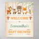 Woodland Baby Animals Welcome Sign Forest Poster | Zazzle